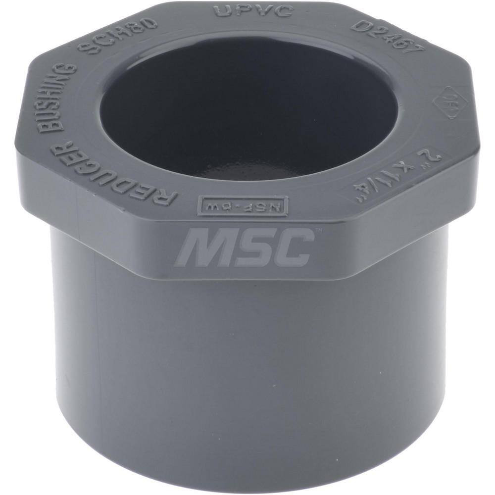 PRO-SOURCE 2 x 1-1/4" PVC Plastic Pipe Bushing Schedule 80, Spig x Slip ...