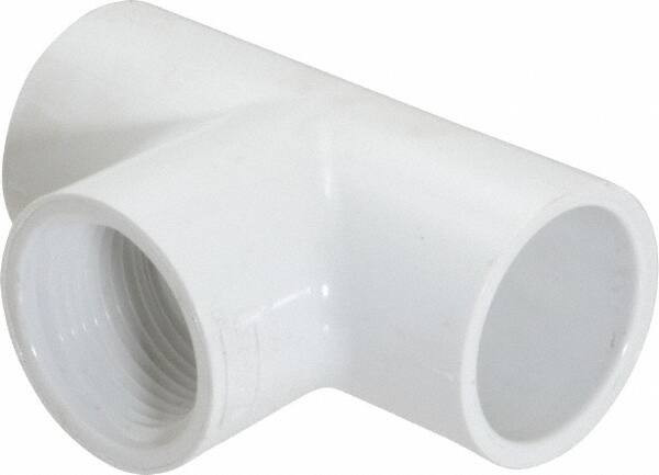 Value Collection 1" PVC Plastic Pipe Tee Schedule 40, Slip x Slip x ...
