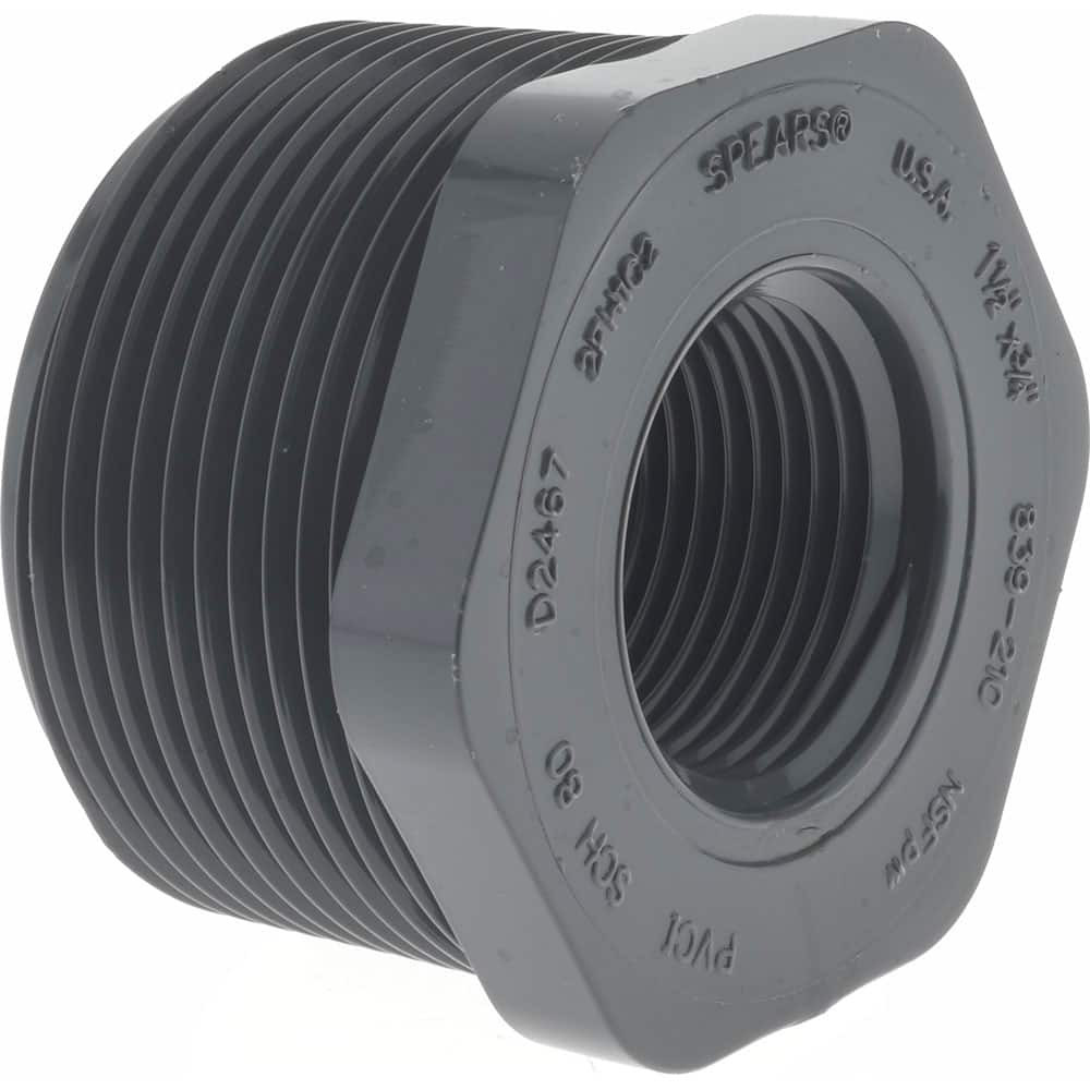 Value Collection 1-1/2 x 3/4" PVC Plastic Pipe Bushing Schedule 80 ...