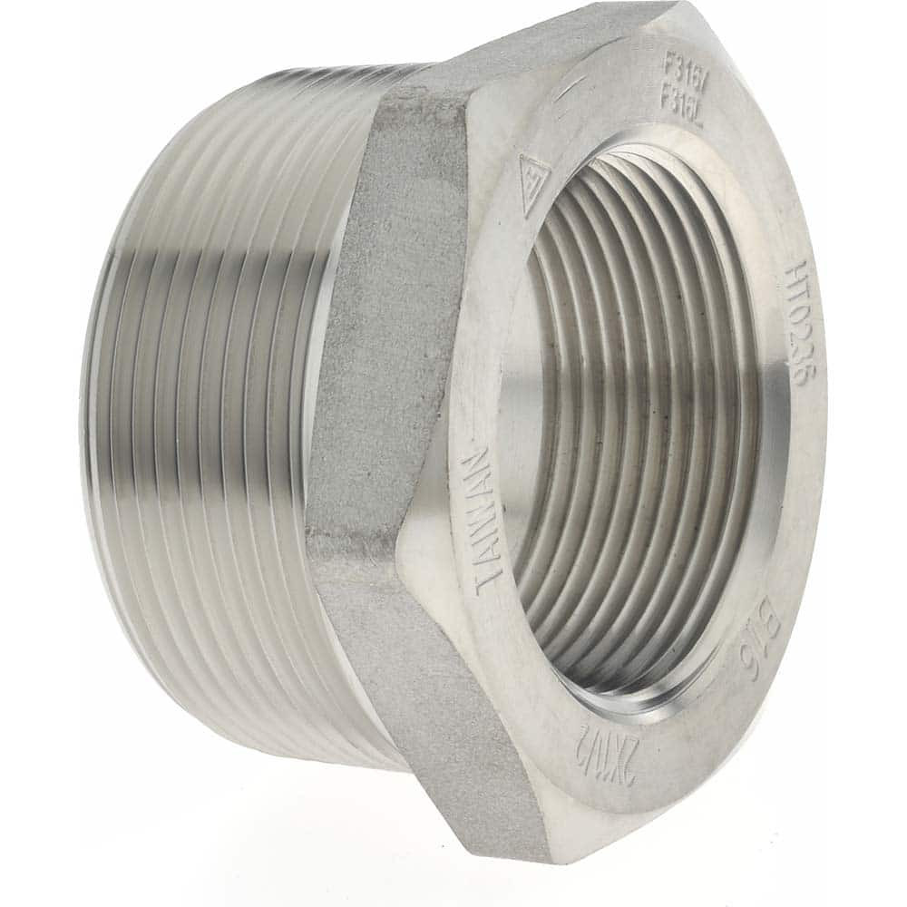 Merit Brass 2" 316/316L Stainless Steel Pipe Hex Bushing MNPT x FNPT ...