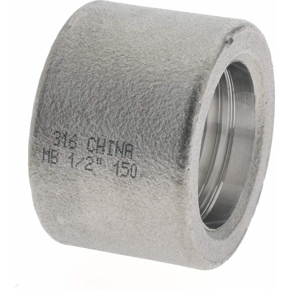Merit Brass 1/2" 316 Stainless Steel Pipe Half Coupling FNPT Ends, 150 ...
