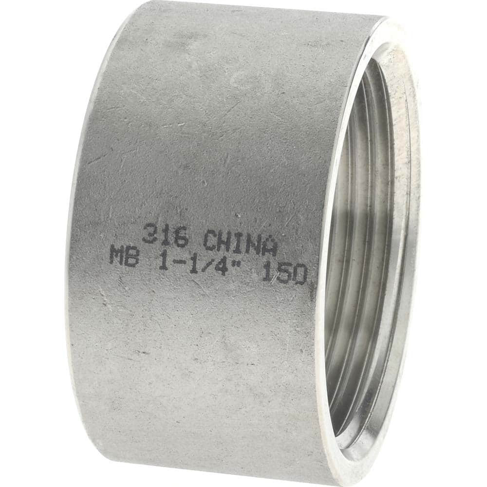 Merit Brass 1-1/4" 316 Stainless Steel Pipe Half Coupling FNPT Ends ...