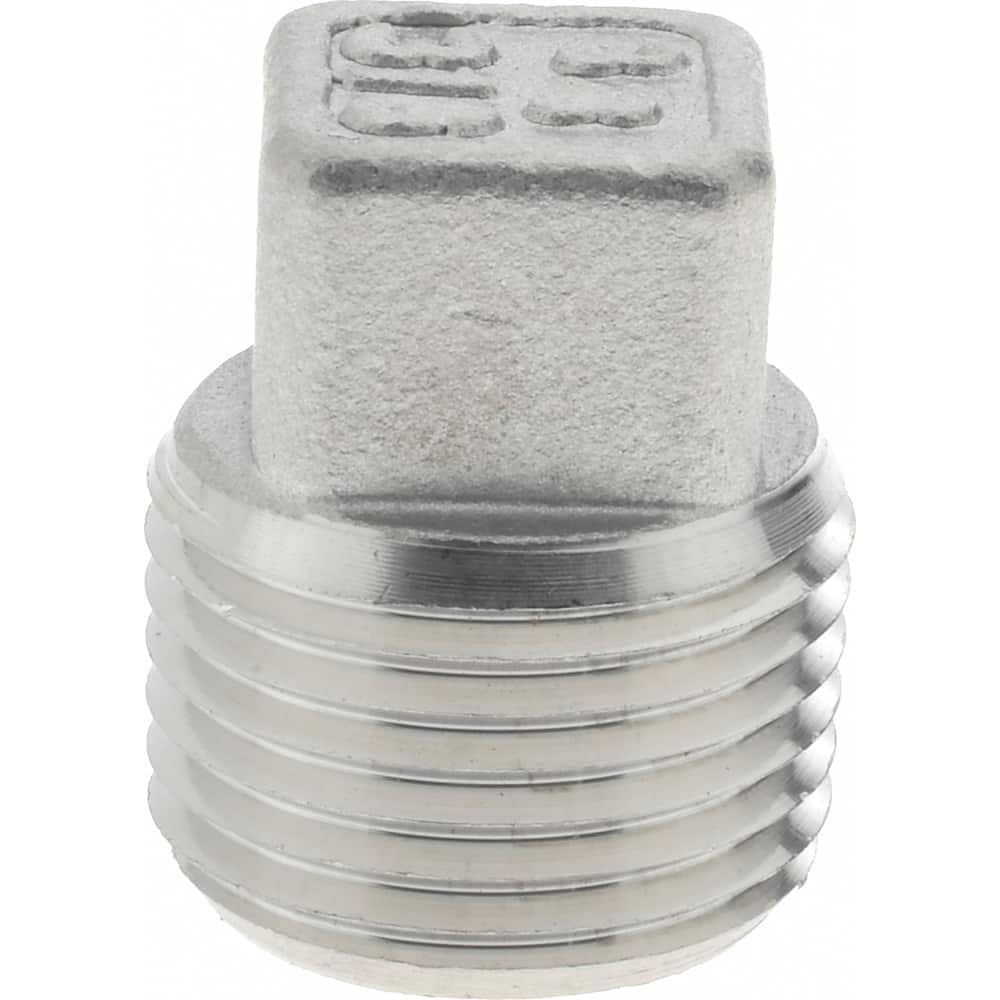 Value Collection 3/8" 316 Stainless Steel Pipe Square Head Plug MNPT ...