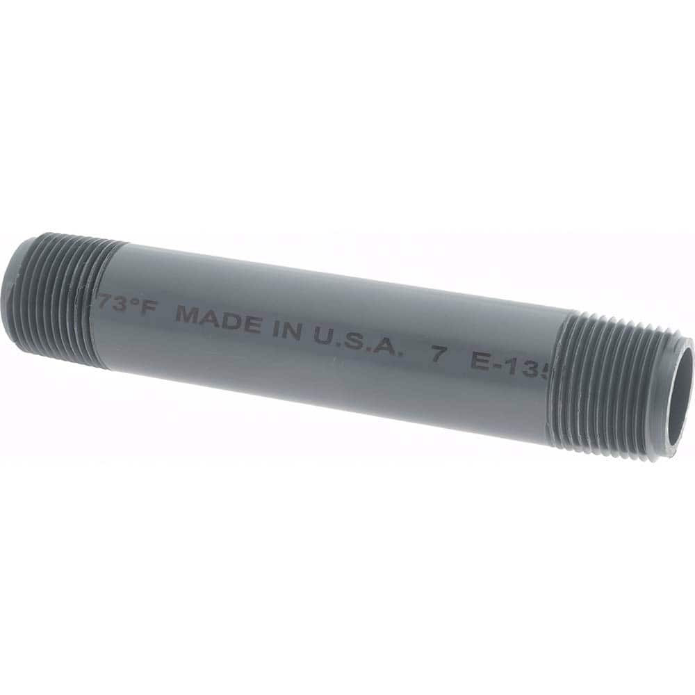 Value Collection 3/4" Pipe, 5-1/2" Long PVC Threaded Plastic Pipe ...