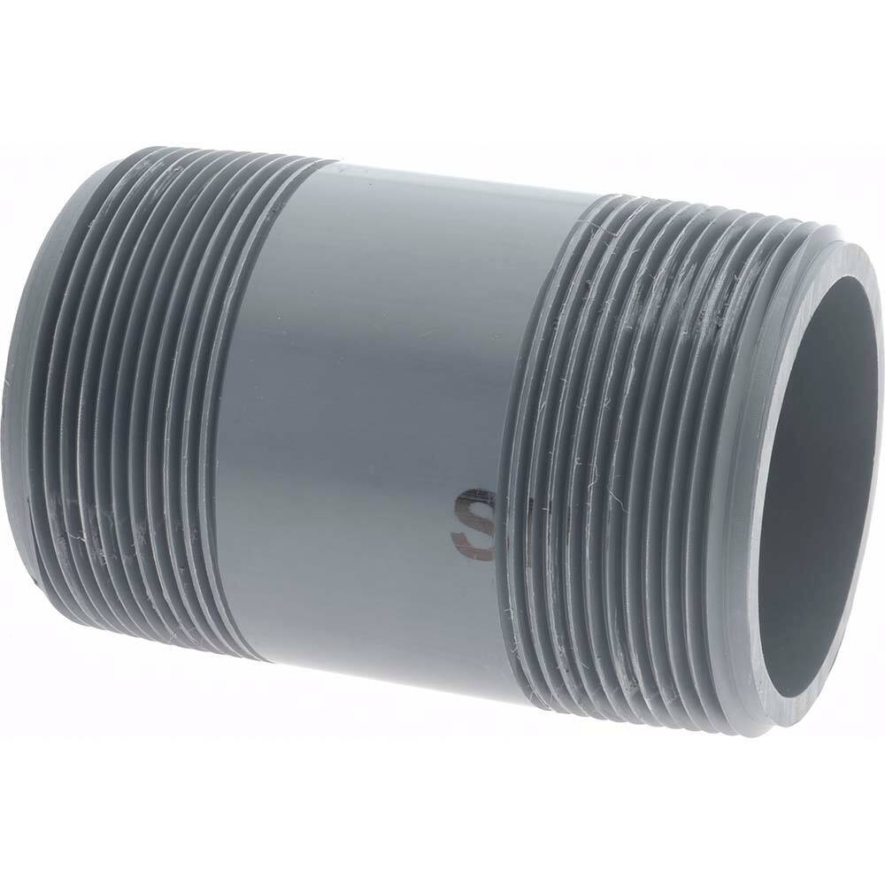 Value Collection 2" Pipe, 3-1/2" Long PVC Threaded Plastic Pipe Nipple ...