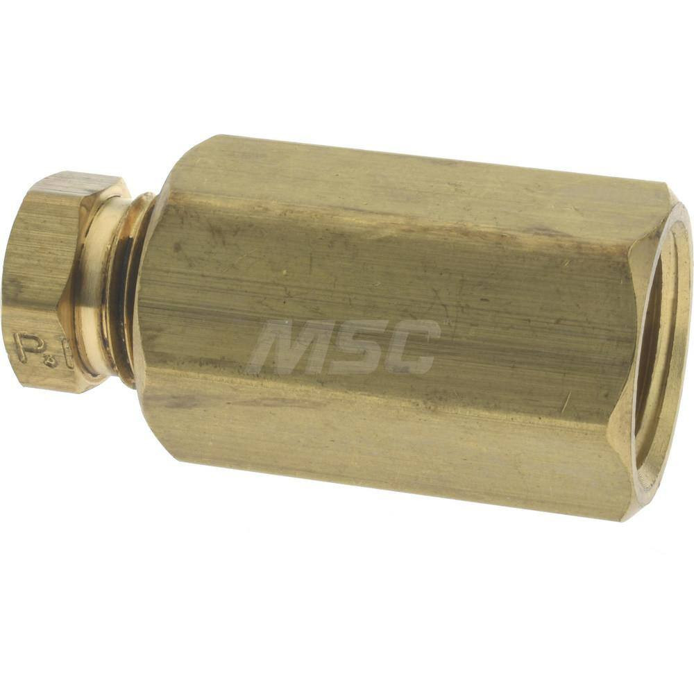 Parker Hannifin 3/8" Tube OD x 3/8 FPT Brass Compression Tube Female ...