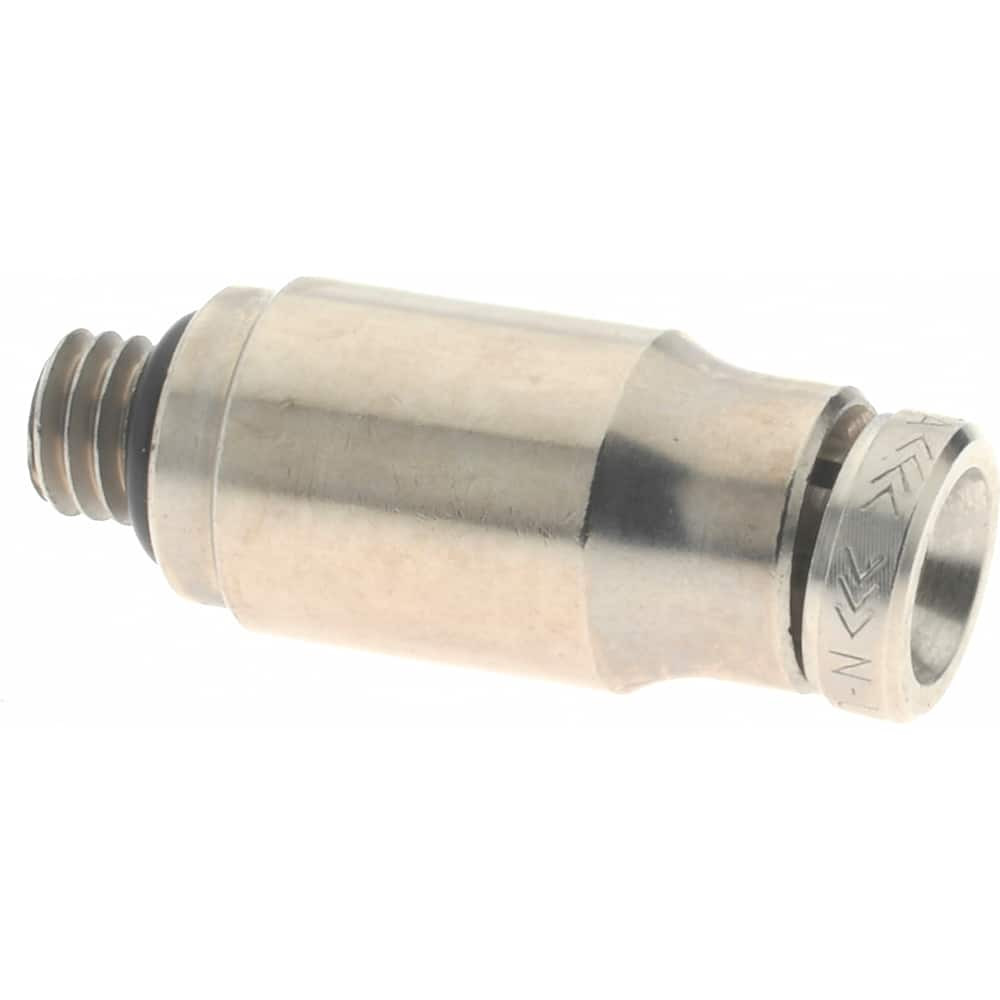 Norgren 4mm Outside Diam, 10-32 UNF, Nickel Plated Brass Push-to ...