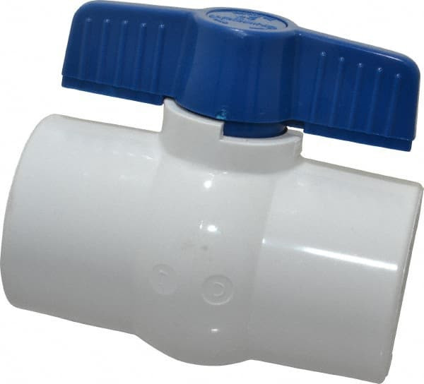 NIBCO 2" Pipe, Standard Port, PVC Miniature Ball Valve 1 Piece, Inline ...