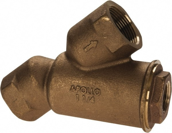 Apollo Valves Conbraco 1-1/4" Pipe, FNPT Ends, Cast Bronze Y-Strainer ...