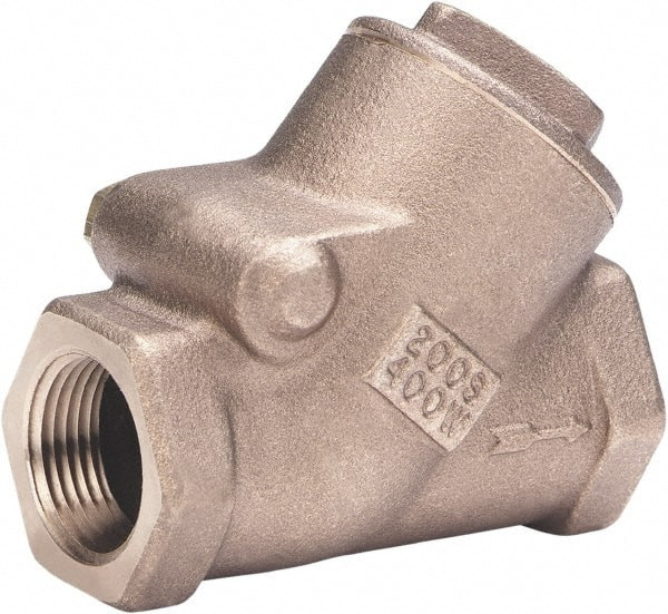 Milwaukee Valve 2" Bronze Check Valve Check Valve, Threaded (NPT), 400 ...