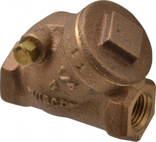 NIBCO 1/4" Bronze Check Valve Y-Pattern, FNPT x FNPT, 200 WOG NL74004 ...