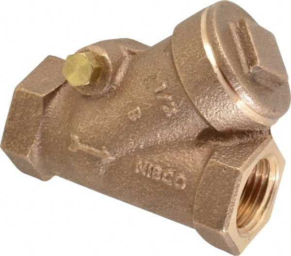 NIBCO 1/2" Bronze Check Valve Y-Pattern, FNPT x FNPT, 600 WOG NL92006 ...