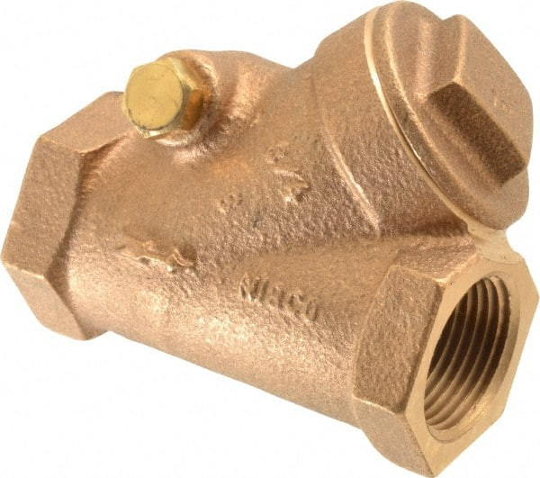 NIBCO 3/4" Bronze Check Valve Y-Pattern, FNPT x FNPT, 300 WOG NL7K008 ...
