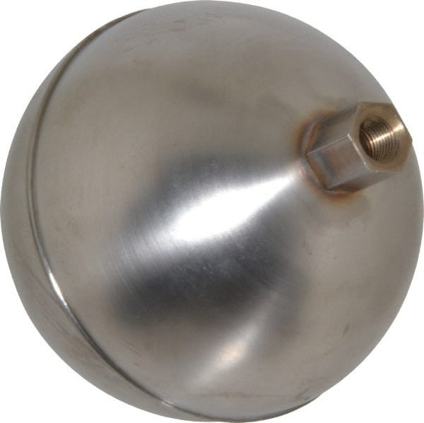 Made in USA 3-1/2" Diam, Spherical, Hex Spud Connection, Metal Float 1/ ...