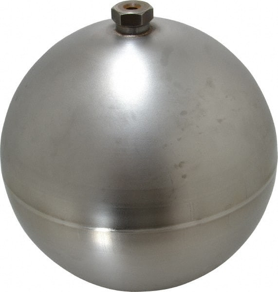Made in USA 8" Diam, Spherical, Hex Spud Connection, Metal Float 3/8-16 ...