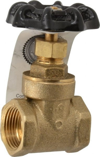 Legend Valve 3/4" Pipe, Class 200, FNPT x FNPT Brass Solid Wedge Gate ...