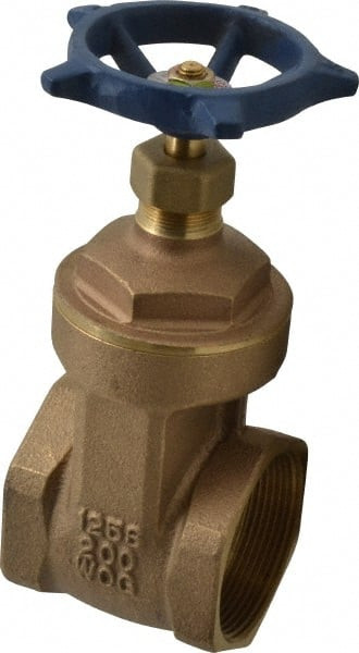 Legend Valve 2" Pipe, Threaded Bronze Solid Wedge Stem Gate Valve 200 ...