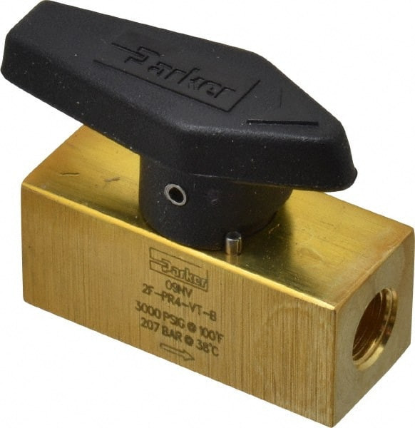 Parker Hannifin 1/8" Pipe, 3,000 psi WOG Rating, Brass, Inline, One Way ...