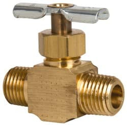 Eaton 150 Max psi, 1/4" Pipe, Brass, Inline Instrumentation Needle ...