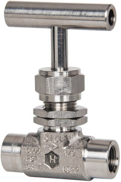 Ham-Let 5,000 Max psi, 1/4" Pipe, 316 Grade Stainless Steel, Inline ...