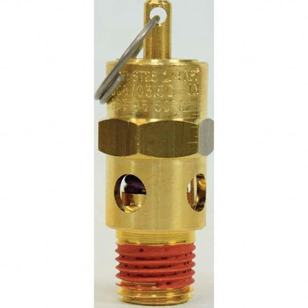 Control Devices 1/4" Inlet, ASME Safety Valve MNPT Ends, 125 Max psi ...