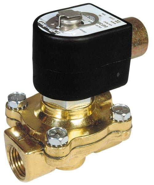 Parker Hannifin 3/8" Port Brass Two-Way Piloted Diaphragm Solenoid ...