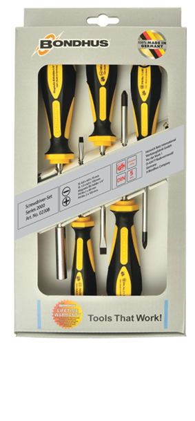 Bondhus Combination Screwdriver Set - Phillips & Slotted - 1675802308 ...