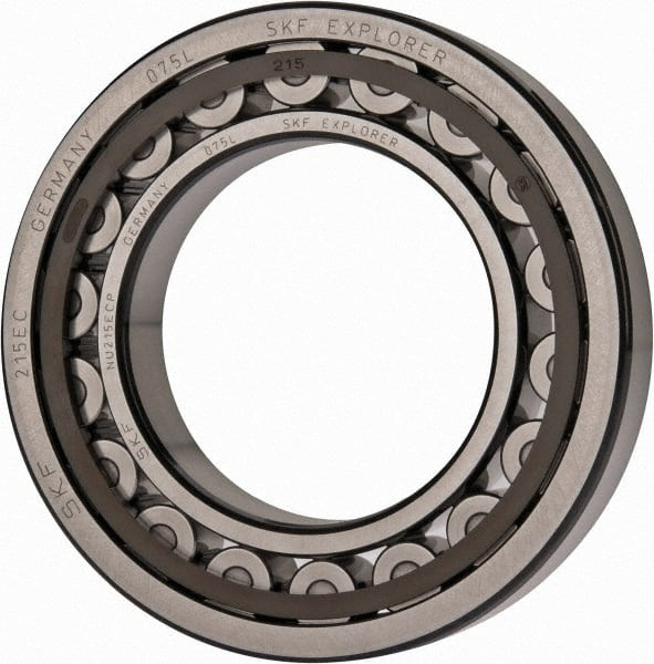 SKF 75mm Bore Diam, 130mm Outside Diam, 25mm Wide Cylindrical Roller ...