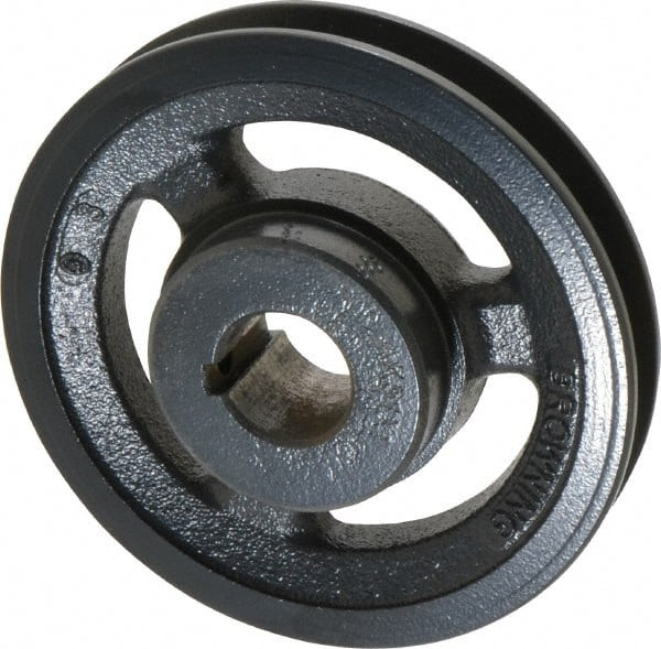 Browning 1" Bore Diam, 5.1" OD, Finished Bore Single Groove Sheave 3/4 ...