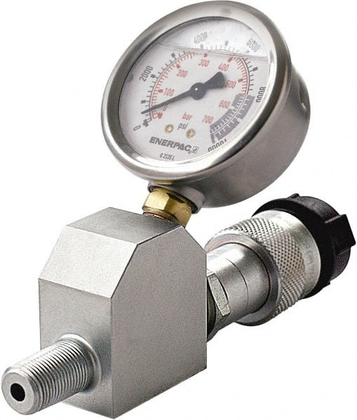 Enerpac 0 - 10,000 psi Liquid-Filled Hydraulic Pressure Gauge 1/4 NPTF ...