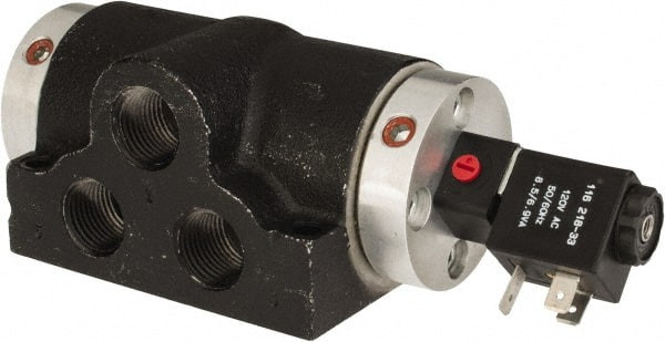 ARO Fluid Management 1/2" Inlet x 1/2" Outlet, Solenoid Actuator ...