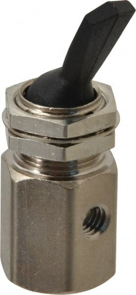 The Specialty Mfg. Co. 10-32 Non Exhaust Toggle Valve 0.1 CV Rate, 150 ...