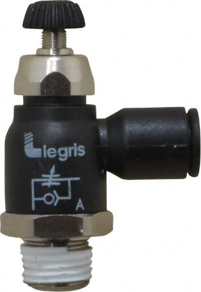 Legris 8mm Tube OD x 1/4 Male BSPT Compact Meter Out Flow Control Valve ...