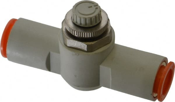 SMC Pneumatics 1/2" Tube OD x 1/2 Body Flow & Speed Control Valve Speed ...