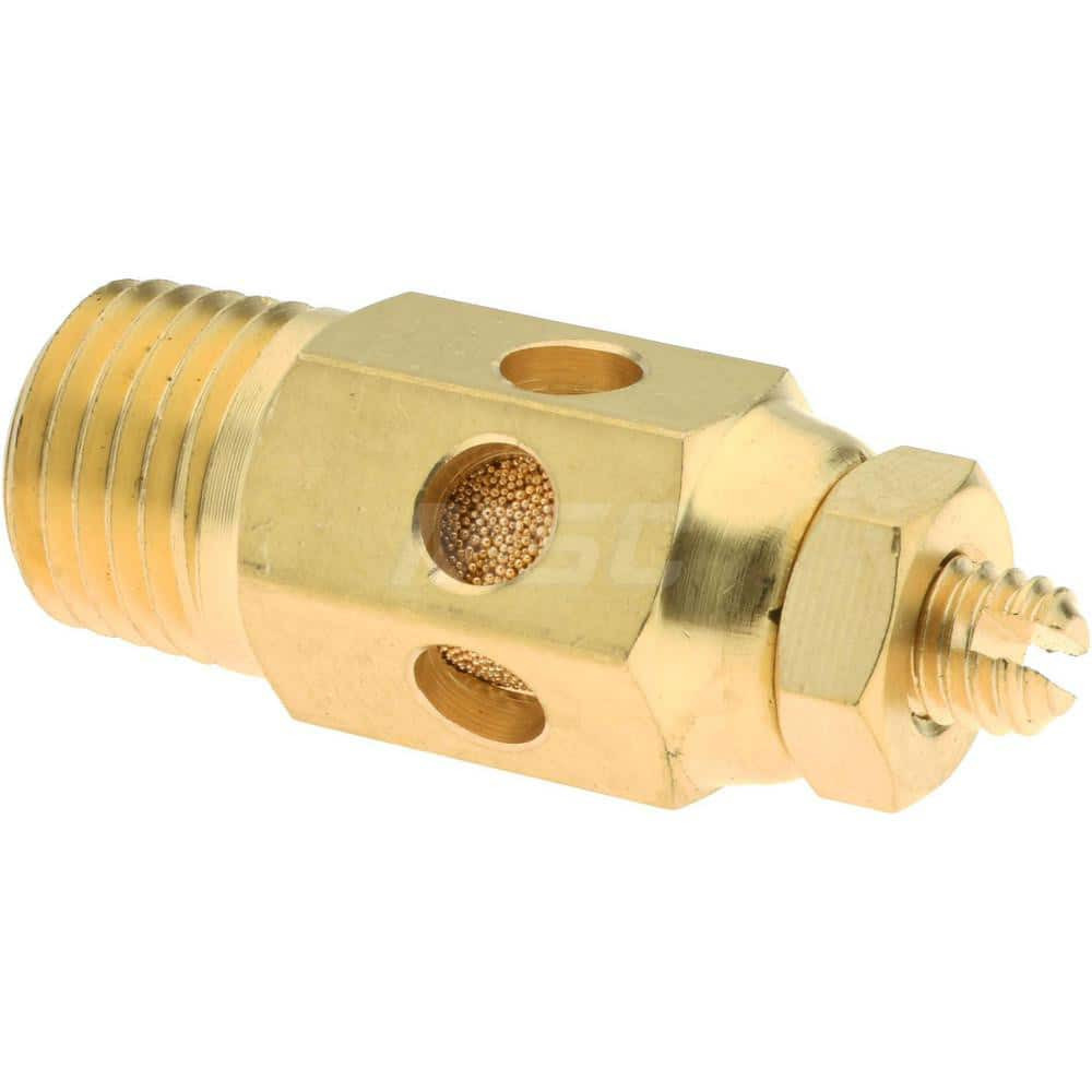 PRO-SOURCE 1/4 Male NPT, 9/16" Hex, 1-9/16" OAL, Speed Control Muffler ...