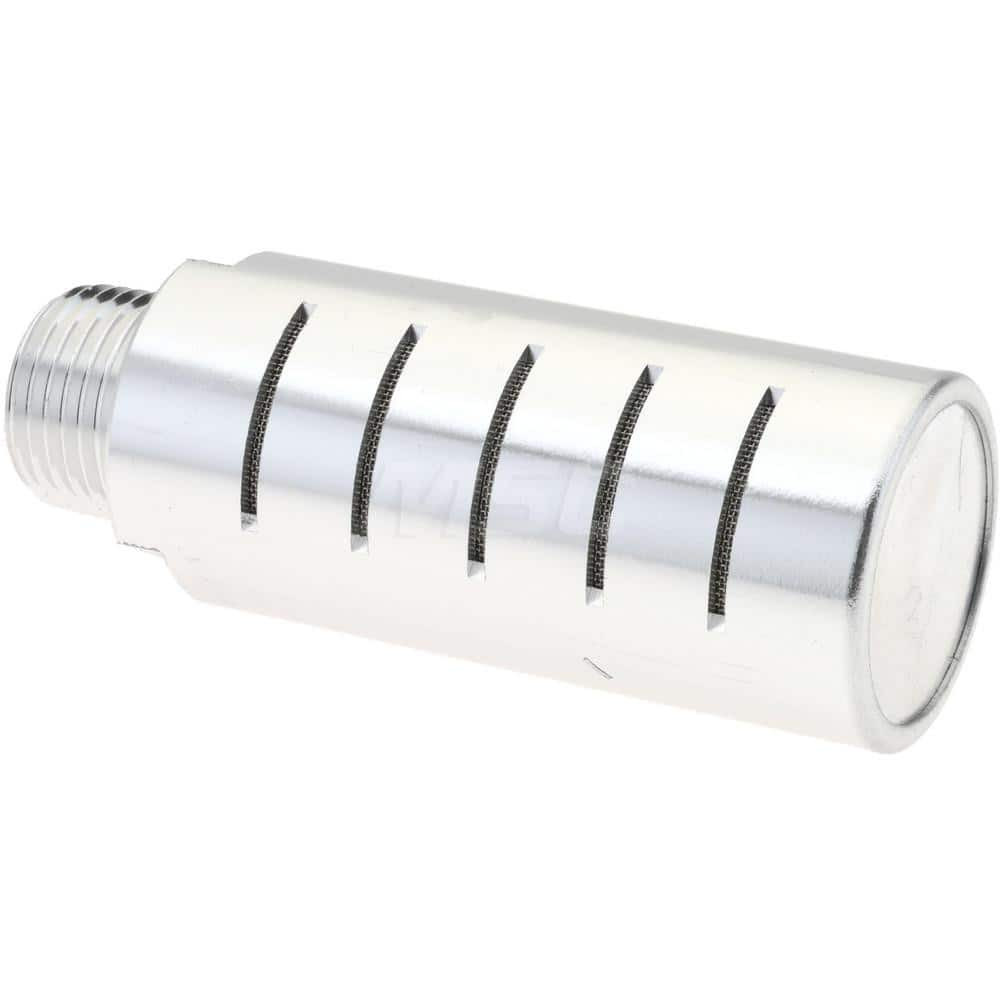 PRO-SOURCE 1/2 Male NPT, 1" Hex, 3-1/4" OAL, Muffler 300 Max psi, 60 ...