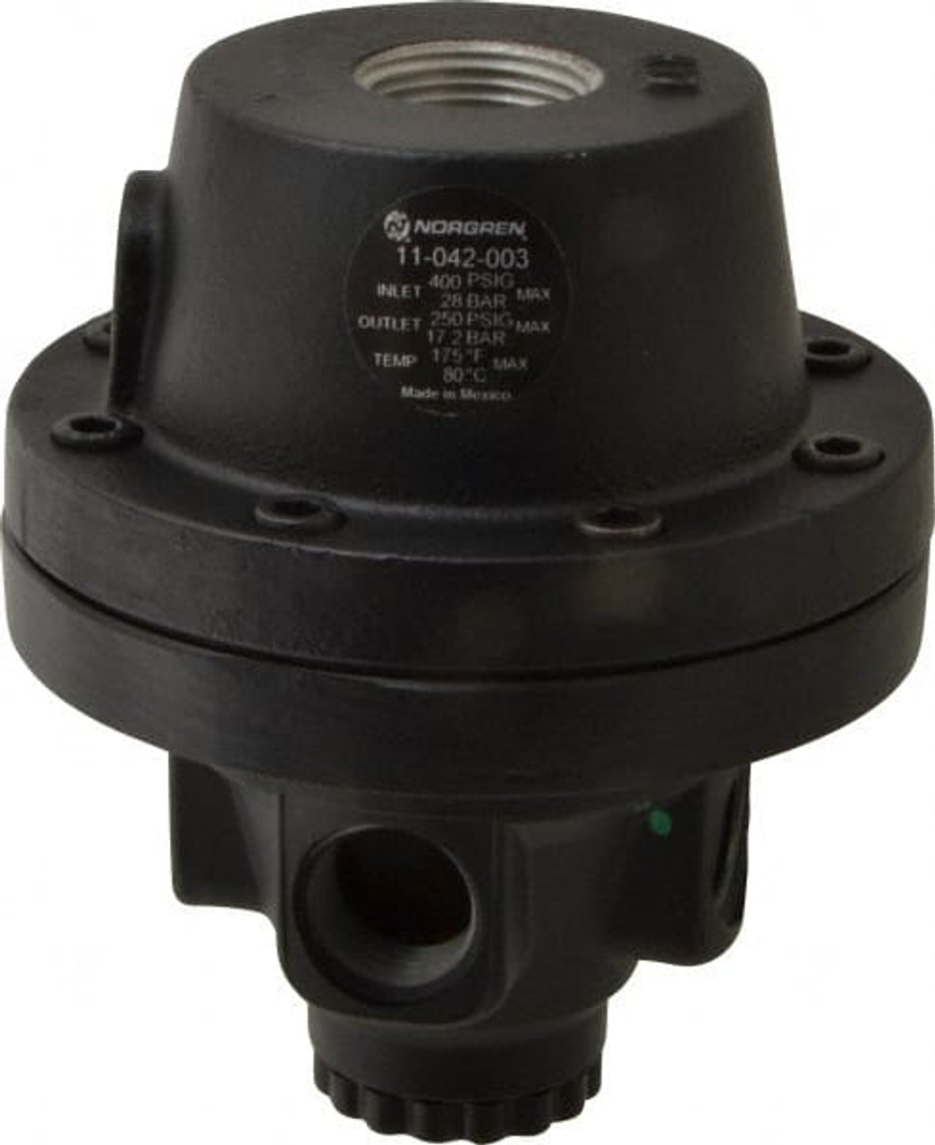 Norgren 1/2 NPT 10 - 400 psi Air Pilot Operated Zinc/Aluminum Regulator ...