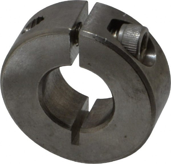 Climax 1/2" Bore, Stainless Steel, One Piece Clamp Collar 1-1/8 ...