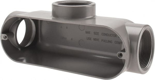 Crouse-Hinds Form 5, T Body, 2" Trade, IMC, Rigid Aluminum Conduit Body ...