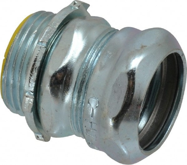 Crouse-Hinds 1" Trade EMT Conduit Connector Steel, Insulated, Straight ...