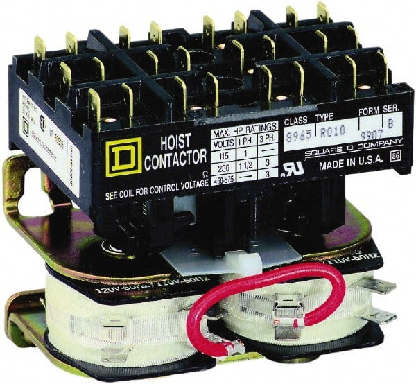 Square D 3 Pole, 110 Coil VAC at 50 Hz and 120 Coil VAC at 60 Hz ...