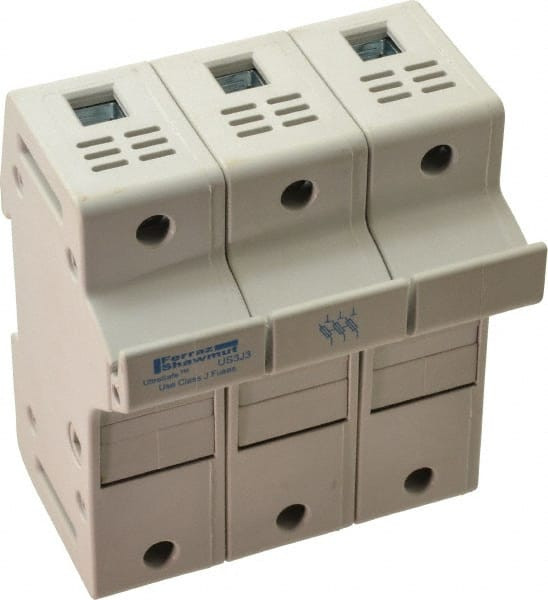 Ferraz Shawmut 3 Pole, 600 VAC/VDC, 30 Amp, DIN Rail Mount Fuse Holder ...