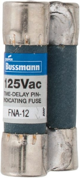 Bussmann 125 VAC, 12 Amp, Time Delay Pin Indicator Fuse Fuse Holder ...