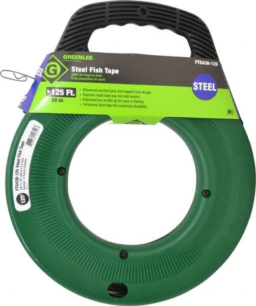Greenlee 125 Ft. Long x 1/8 Inch Wide, 0.045 Inch Thick, Steel Fish ...
