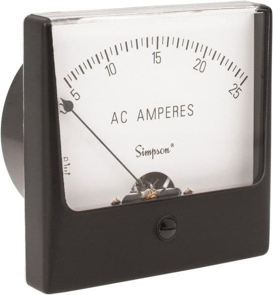 Simpson Electric Analog, AC Ammeter, Panel Meter 60 Hz, 0.002 Ohms at ...