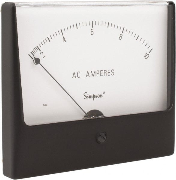 Simpson Electric Analog, AC Ammeter, Panel Meter 60 Hz, 0.004 Ohms at ...