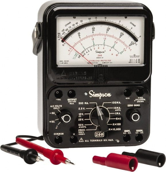 Simpson Electric 12391, 1,000 VAC/VDC, Analog Manual Ranging Multimeter ...