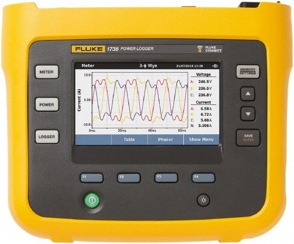 Fluke 3 Phase, 1 to 500 Amp Capability, Power Meter FLUKE-1738/B ...