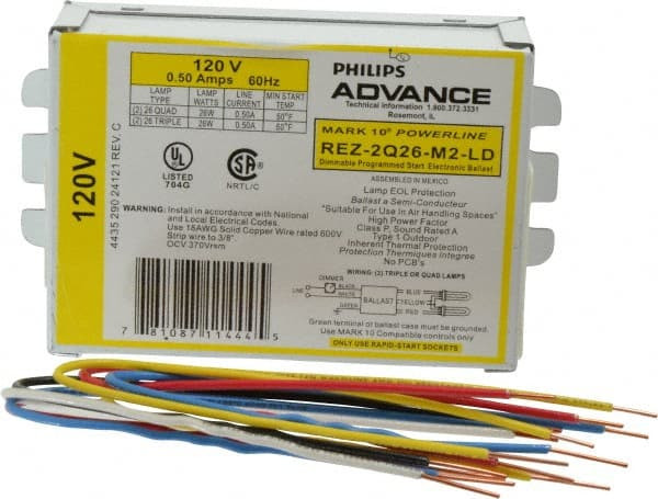 Philips Advance 2 Lamp, 120 Volt, 0.48 Amp, 0 to 39 Watt, Programmed ...
