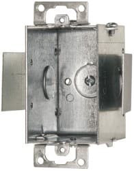 Crouse-Hinds 3 x 2 x 2-1/2" Steel Rectangular Switch Box 1 Gang, (4) 1/ ...